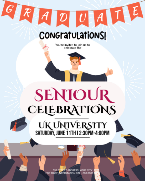 Graduation Celebration Template | PosterMyWall