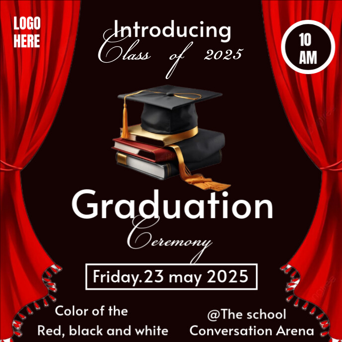 Copy of White Joyful Graduation Ceremony Flyer Album Cover | PosterMyWall