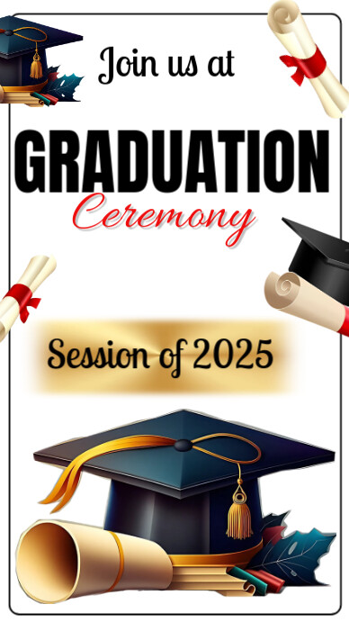 Copy of White Joyful Graduation Ceremony Poster Instagram Story ...