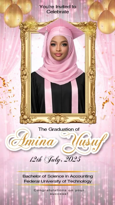 White Joyful Graduation Invitation Flyer Instagram Story Template ...