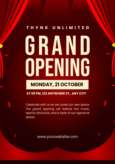 Copy of White Joyful Grand Opening A2 | PosterMyWall