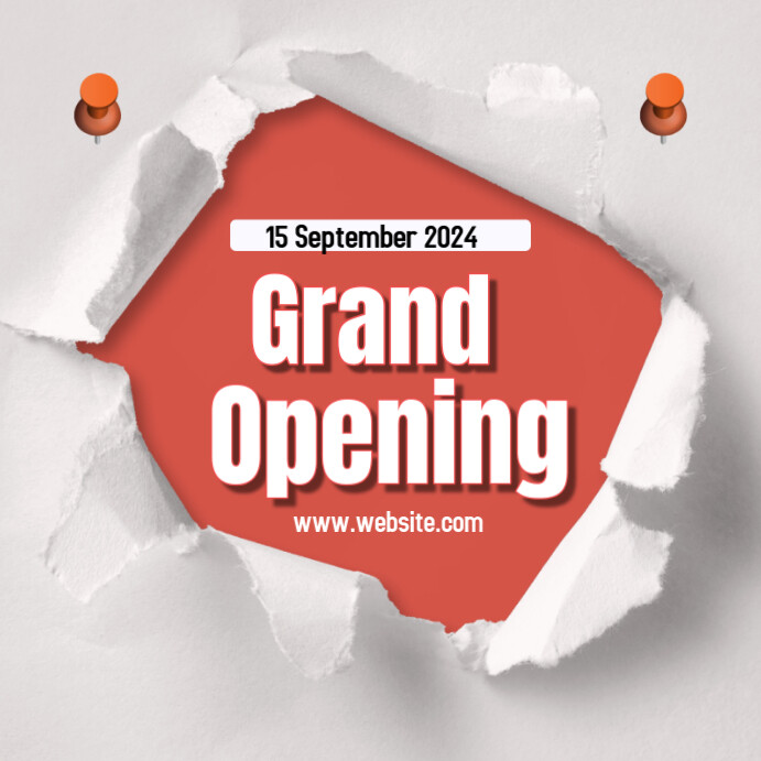 White Joyful Grand Opening Instagram Post Template | PosterMyWall