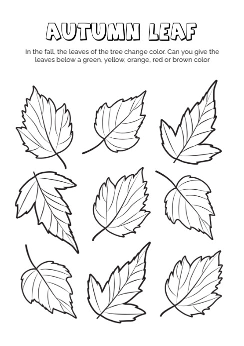 White Joyful Happy Autumn Fall Worksheets A4 Templat | PosterMyWall