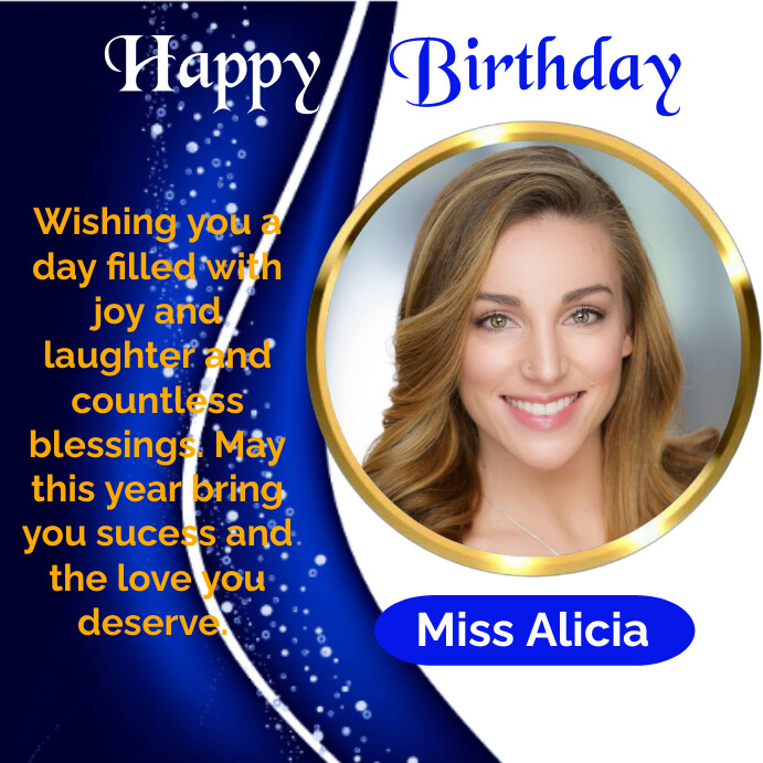 Plantilla de White Joyful Happy Birthday Card Design Insta | PosterMyWall