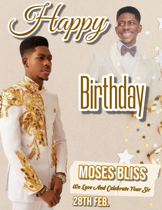 White Joyful Happy Birthday Min. Moses Bliss. Happy Birthday Pastor ...