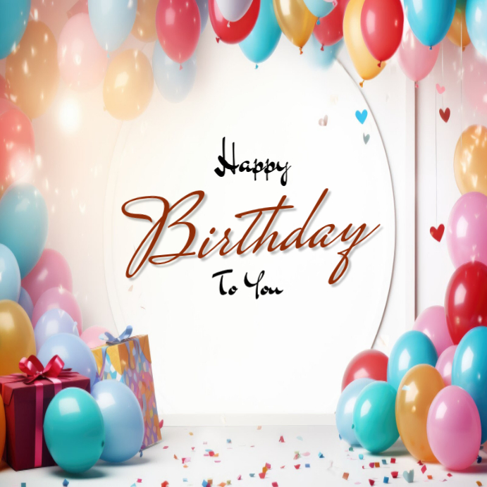 White Joyful Happy Birthday Templates 2026 And Online Greeting Cards ...