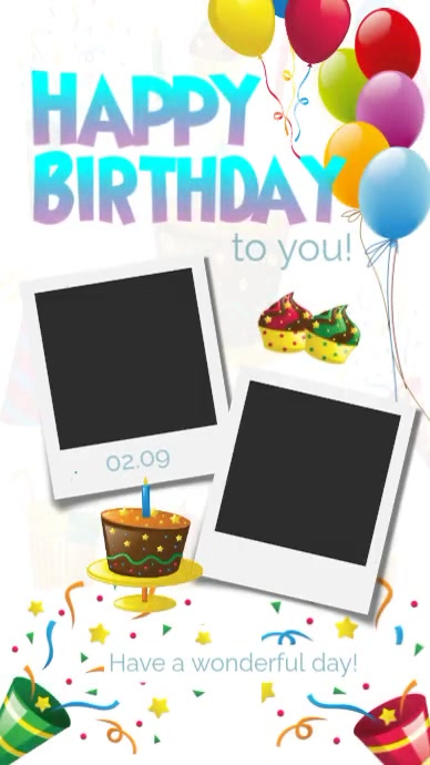 White Joyful Happy Birthday To You! Instagram Reel Instagram Reel ...
