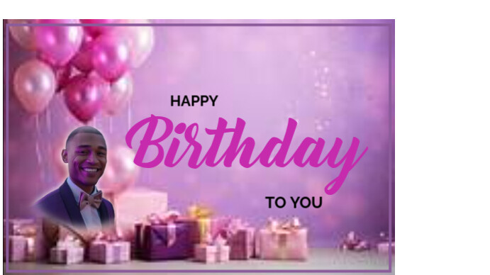 White Joyful Happy Birthday Youtube Thumbnail Template | PosterMyWall