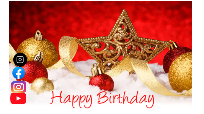 White Joyful Happy Birthday Youtube Thumbnail Template | PosterMyWall