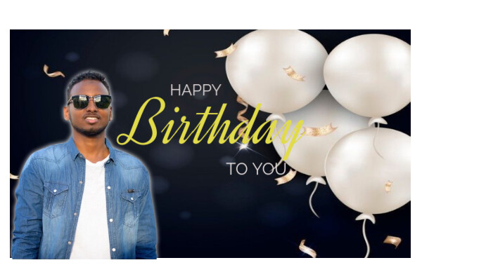 White Joyful Happy Birthday Youtube Thumbnail Template | PosterMyWall