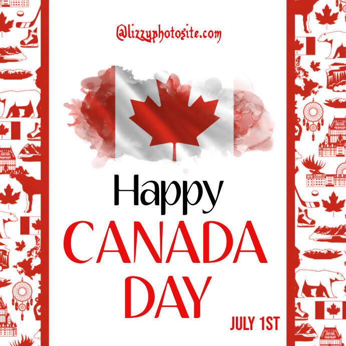 Copy of White Joyful Happy Canada Day Instagram Post | PosterMyWall