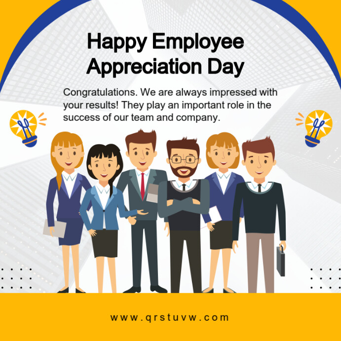 White Joyful Happy Employee Appreciation/business/corporate/greeting ...
