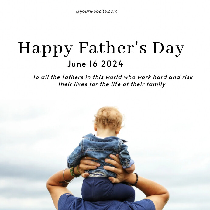 Copy of White Joyful Happy Father’s Day Instagram Pos | PosterMyWall