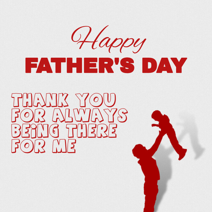 White Joyful Happy Father's Day Instagram Pos Template | PosterMyWall