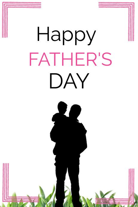 Plantilla de White Joyful Happy Father's Day Poster | PosterMyWall