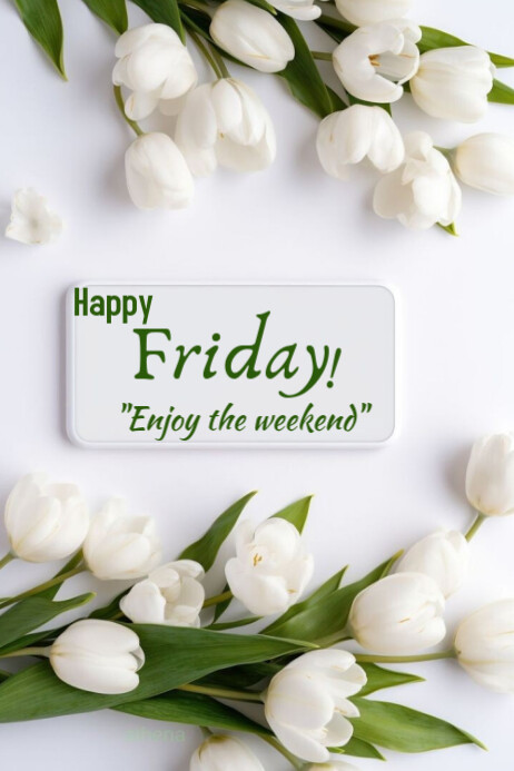 White Joyful Happy Friday Poster Template 2025 Poster | PosterMyWall