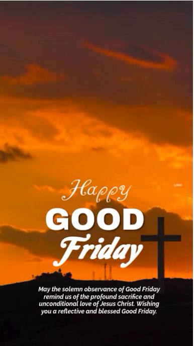 White Joyful Happy Good Friday Instagram Story Template | PosterMyWall