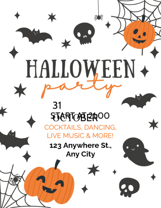 Happy Halloween Birthday Invitation Cards