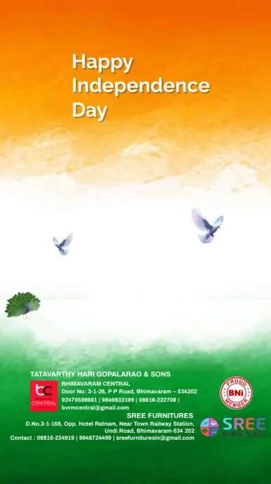 White Joyful Happy Independence Day Instagram Template | PosterMyWall