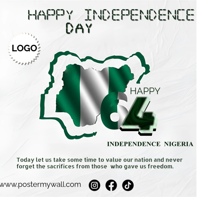 White Joyful Happy Independence Day Instagram Post Template | PosterMyWall