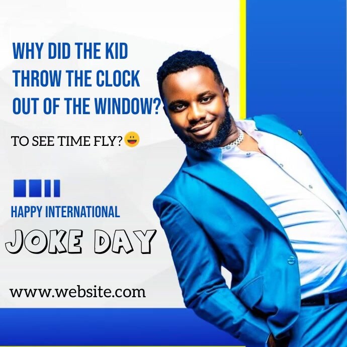 White Joyful Happy International Joke Day In Template | PosterMyWall