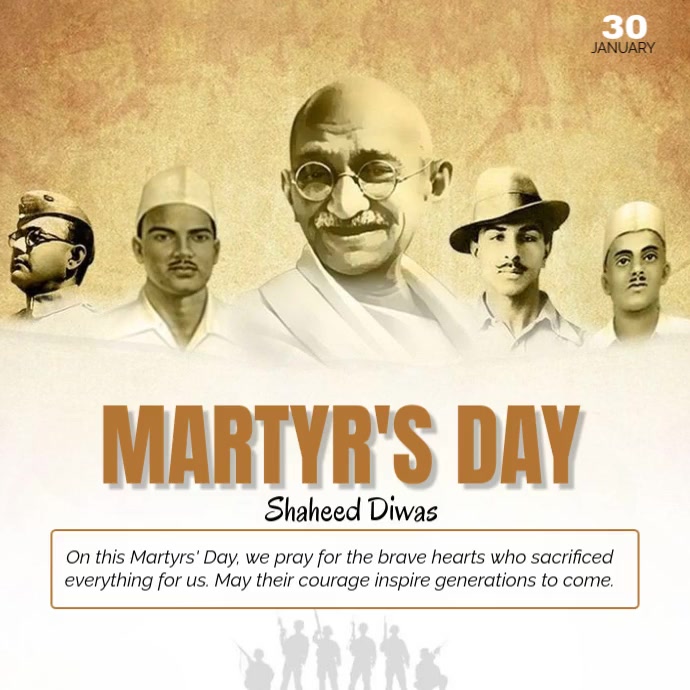 White Joyful Happy Martyr's Day Instagram Post Template | PosterMyWall