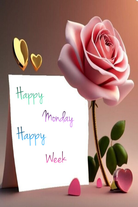 Modèle White Joyful Happy Monday Happy Week Poster | PosterMyWall