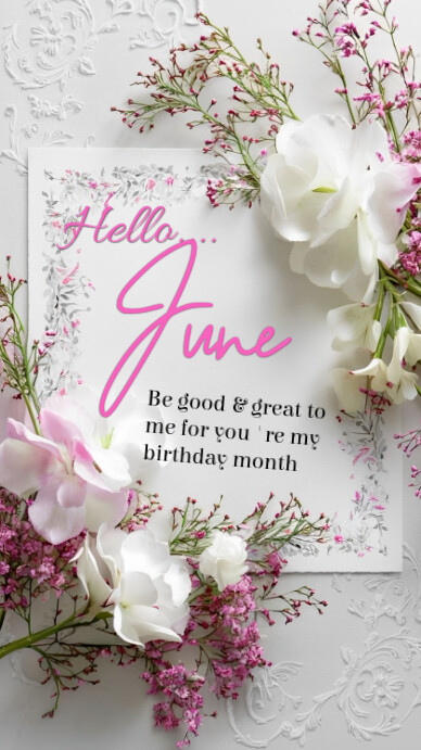 White Joyful Happy New Month Of June Celebration Instagram Story ...
