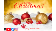 White Joyful Happy New Year 2024 Youtube Thumbnail Template | PosterMyWall