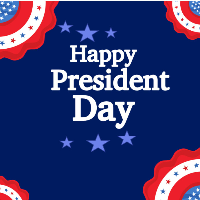 White Joyful Happy President Day Instagram Post Template | PosterMyWall