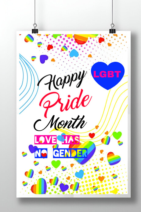 Copy of White Joyful Happy Pride Month Poster | PosterMyWall