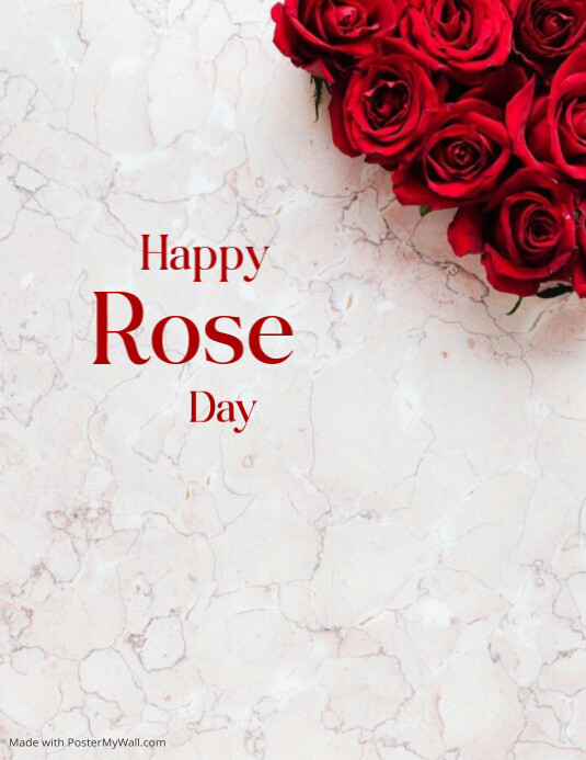 Copy of White Joyful Happy Rose Day Flyer (us Letter) | PosterMyWall