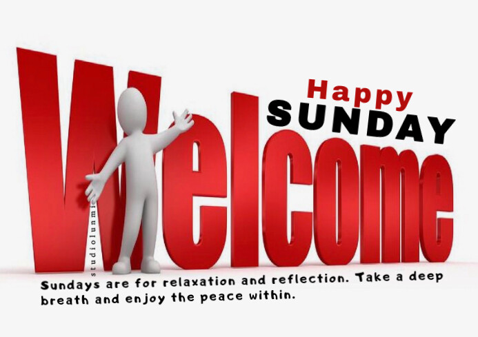 Copy of White Joyful Happy Sunday A4 | PosterMyWall