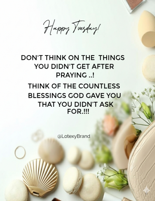 White Joyful Happy Tuesday Flyer (us Letter) Template | PosterMyWall