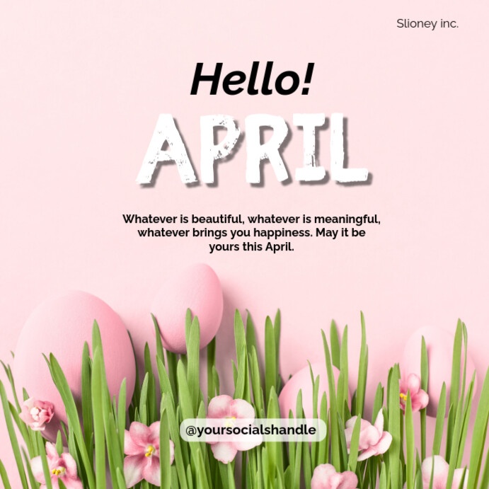 Copy of White Joyful Hello April Best Prayers Instagram Post | PosterMyWall
