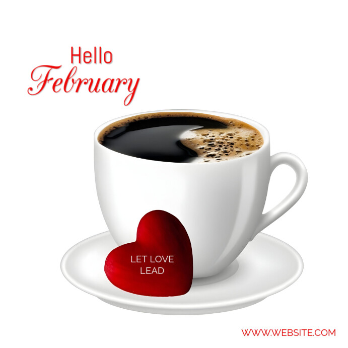 Copy of White Joyful Hello February New Month Post Instagram Post ...