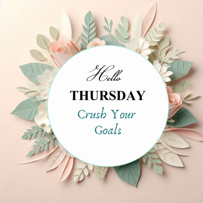 Copy of White Joyful Hello Thursday Template Instagram Post | PosterMyWall