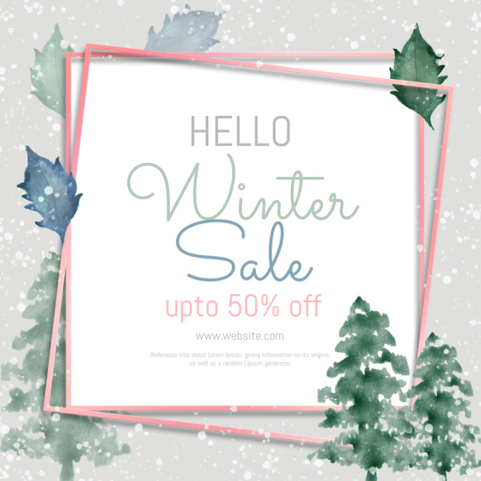 White Joyful Hello Winter Album Cover Template | PosterMyWall