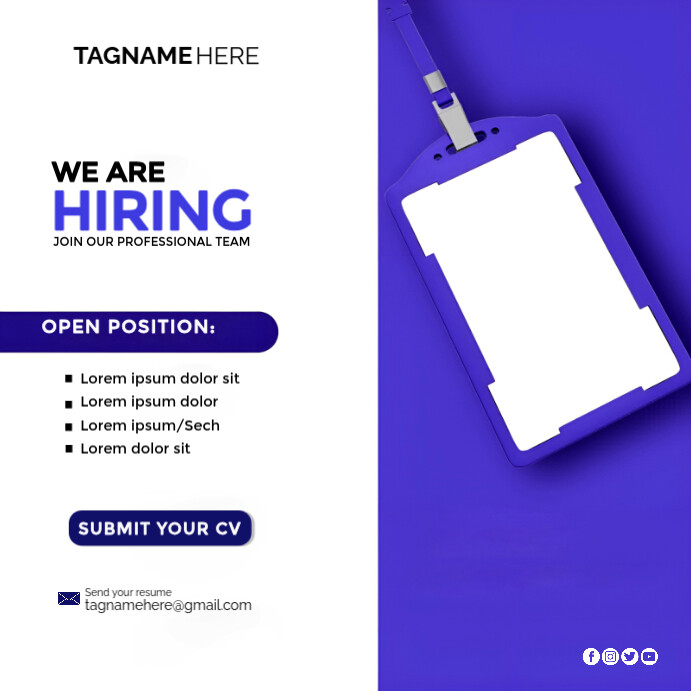 Copy of White Joyful Hiring Job Opening Instagram Post | PosterMyWall