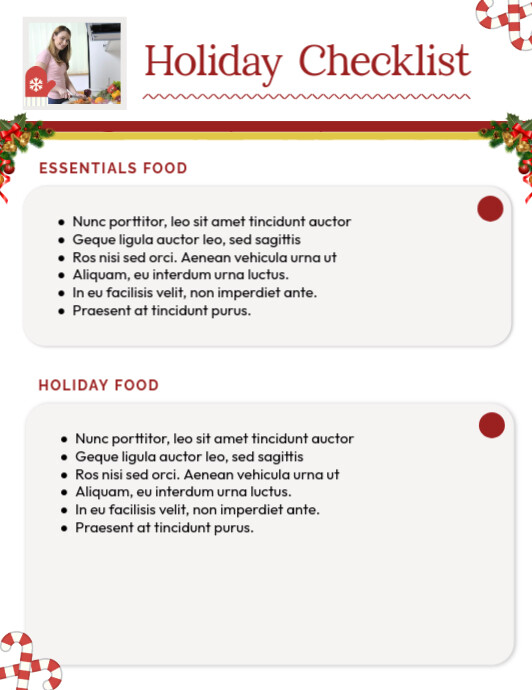 White Joyful Holiday Checklist Flyer (us Letter) Template | PosterMyWall