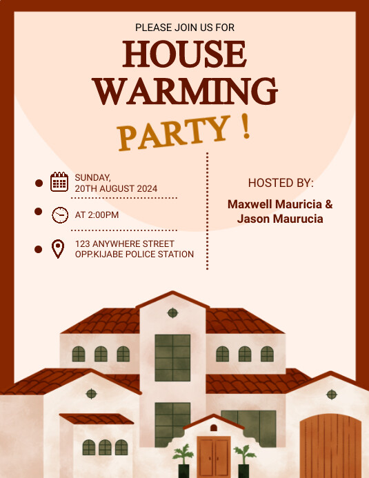 Plantilla de White Joyful House Warming Event Flyer (us L | PosterMyWall