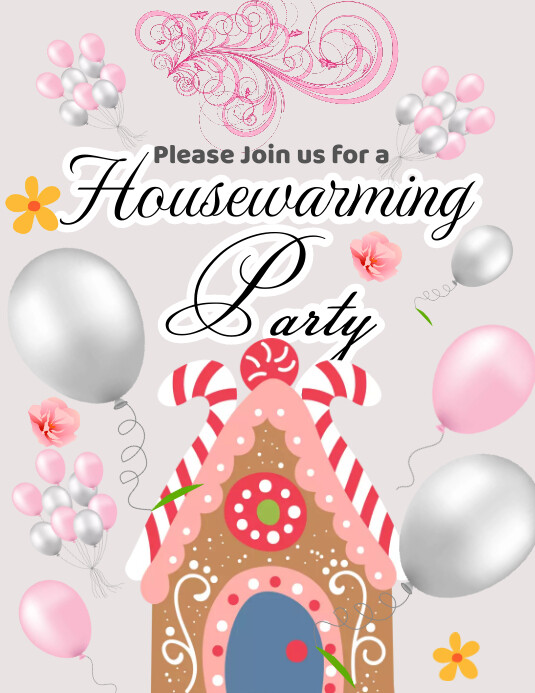 Copy of White Joyful House Warming Party Flyer (us L | PosterMyWall
