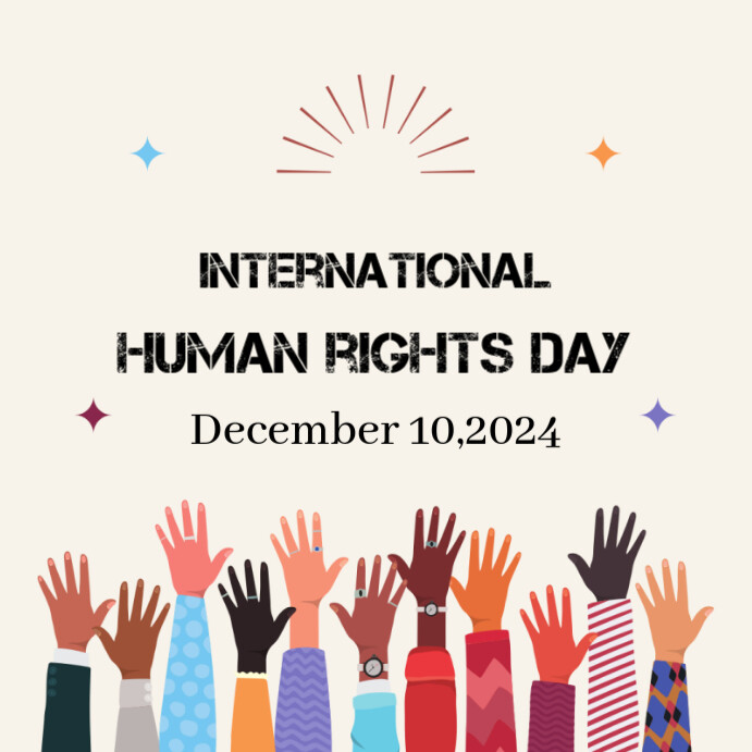 White Joyful Human Rights Day Instagram Post Template | PosterMyWall