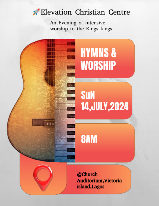 Copy of White Joyful Hymns Flyer (us Letter) | PosterMyWall