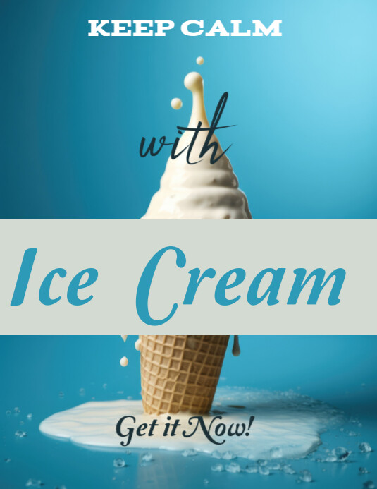 White Joyful Ice Cream Advertisement Flyer (us Letter) Template ...