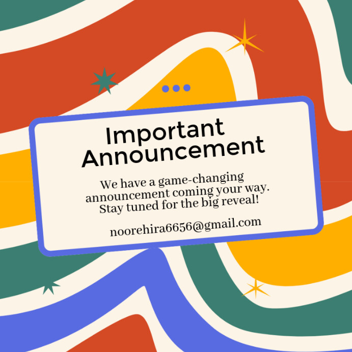 White Joyful Important Announcement Posters Instagram Post Template ...
