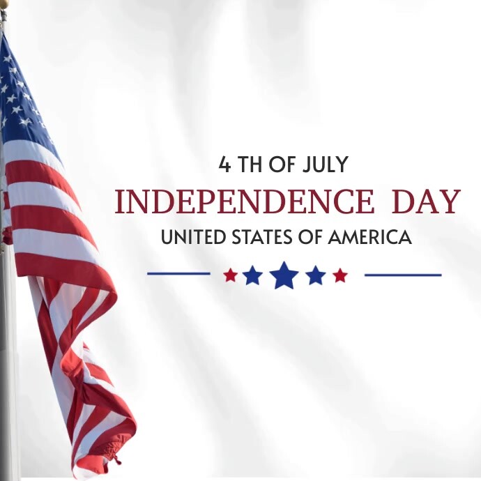 White Joyful Independence Day Instagram Post Templat | PosterMyWall