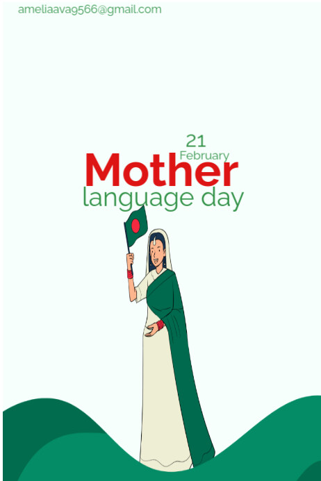 Plantilla de White Joyful International Mother Language Day Poster ...
