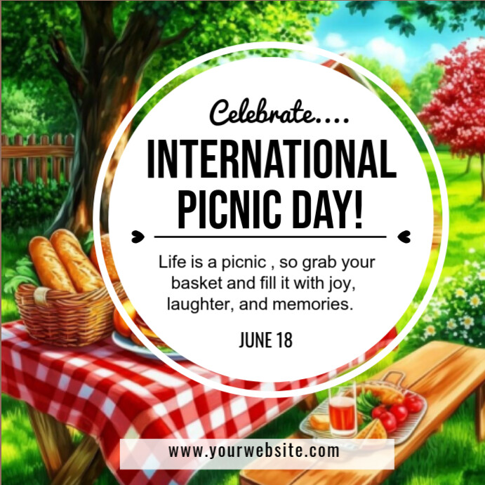 Copy of White Joyful International Picnic Day/ Family Picnic/ Picnic ...