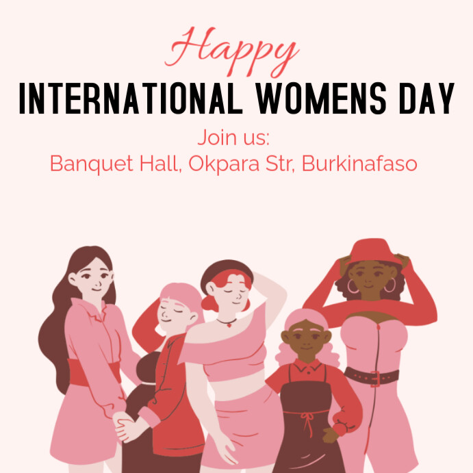 White Joyful International Women Instagram Post Template | PosterMyWall